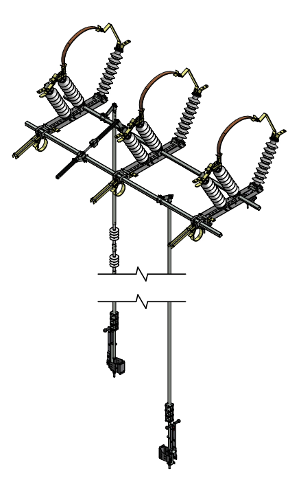 Tripolis lauko tipo oro linijų skyriklis (36-52 kV) | Vallin