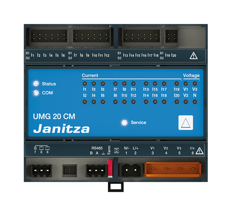 20 Channel Branch Circuit Monitoring Device with RCM - UMG 20CM | Vallin